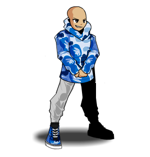 Swaggy Blue Bape Camo Hoodie | Armor | Adventura